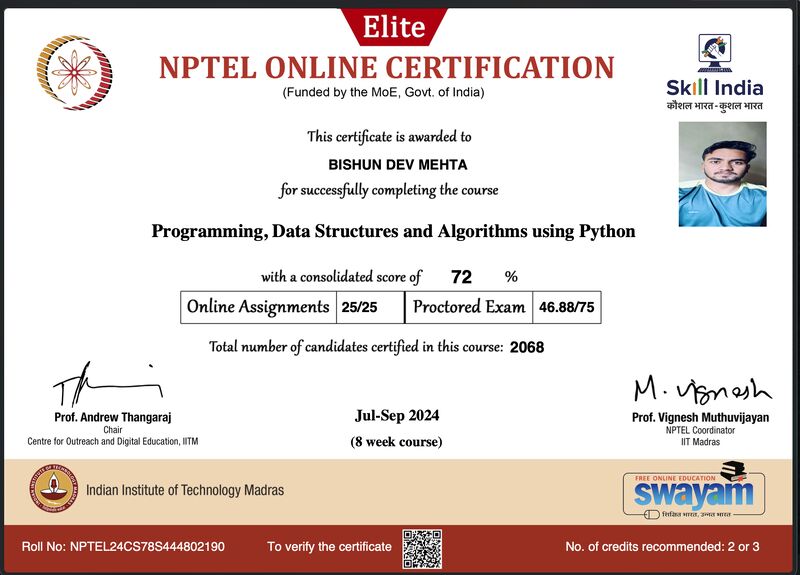 Bishun Dev Mehta on LinkedIn: #python #datastructures #algorithms # ... Bishun Dev Mehta on LinkedIn: #python #datastructures #algorithms # ...