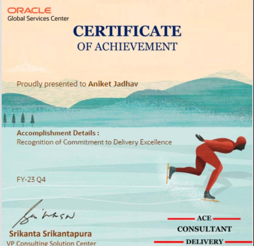 #award #oracle | Aniket S Jadhav | 11 comments #award #oracle | Aniket S Jadhav | 11 comments