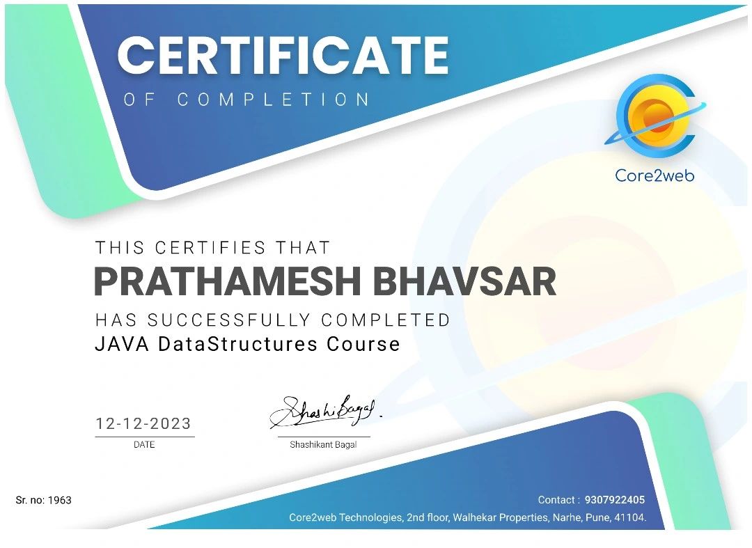 Excited to announce the completion of a comprehensive Java course at ... Excited to announce the completion of a comprehensive Java course at ...