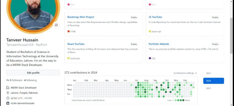 Tanveer Hussain on LinkedIn: #codingjourney #github #consistency # ... Tanveer Hussain on LinkedIn: #codingjourney #github #consistency # ...
