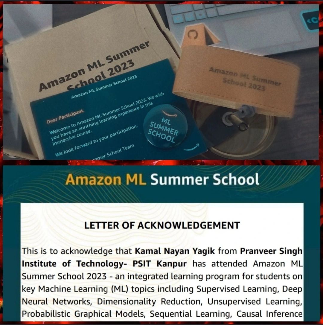 Kamal Nayan Yagik on LinkedIn: #amazonmlsummerschool #amazon # ... Kamal Nayan Yagik on LinkedIn: #amazonmlsummerschool #amazon # ...