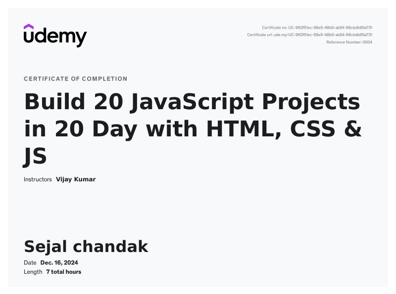 Sejal Chandak on LinkedIn: #javascript #learningjourney #codingprojects ... Sejal Chandak on LinkedIn: #javascript #learningjourney #codingprojects ...