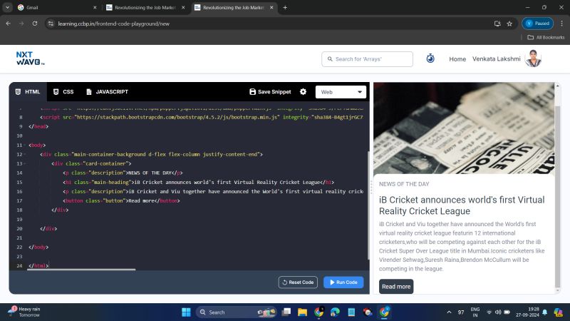 Venkata lakshmi Karri on LinkedIn: #day #ccbp #nxtwave #reactjs #python ... Venkata lakshmi Karri on LinkedIn: #day #ccbp #nxtwave #reactjs #python ...