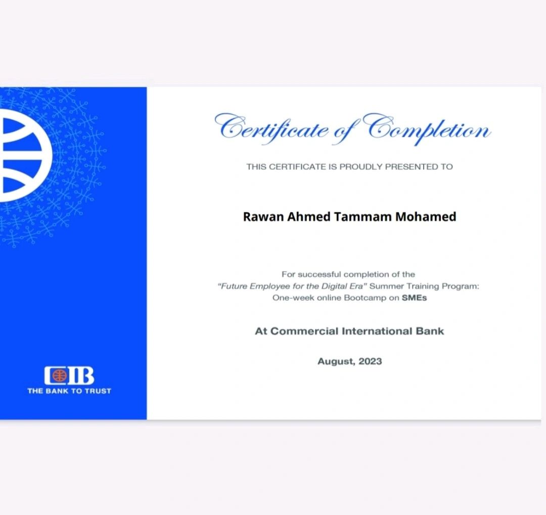 Rawan Tammam on LinkedIn: I'm happy to share that I have received my ... Rawan Tammam on LinkedIn: I'm happy to share that I have received my ...