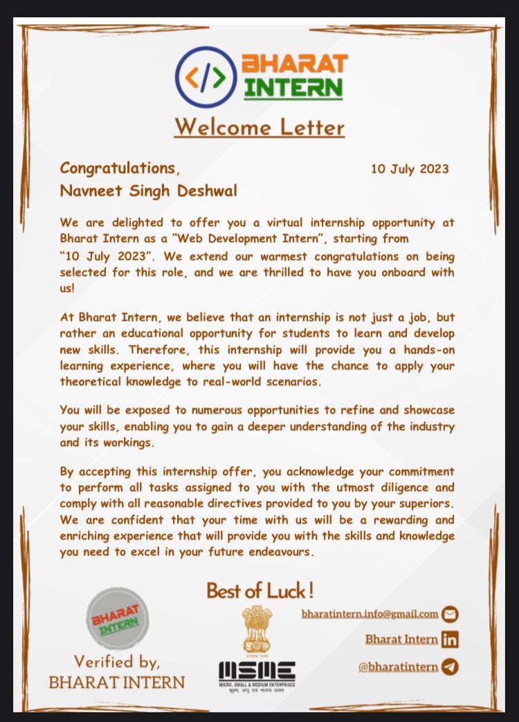 #bharatintern #webdevelopmentinternship #internship2023 | Navneet Singh ... #bharatintern #webdevelopmentinternship #internship2023 | Navneet Singh ...