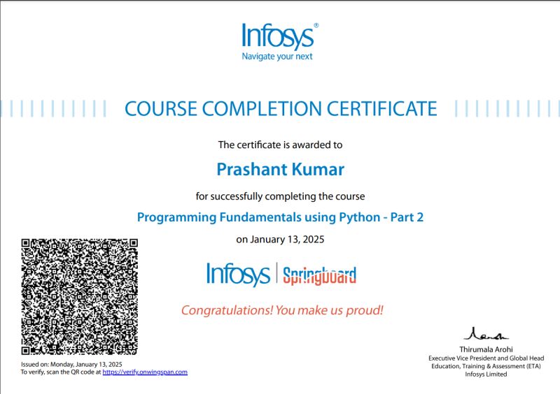 Prashant Kumar on LinkedIn: #pythonprogramming #learningneverstops # ... Prashant Kumar on LinkedIn: #pythonprogramming #learningneverstops # ...