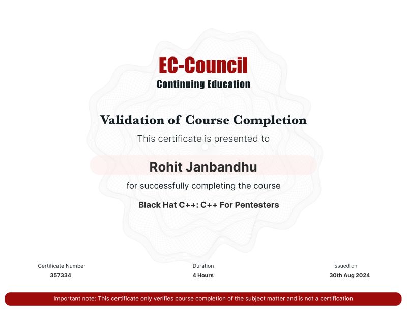 Rohit Janbandhu on LinkedIn: #cyberskills #cplusplus #pentesting Rohit Janbandhu on LinkedIn: #cyberskills #cplusplus #pentesting