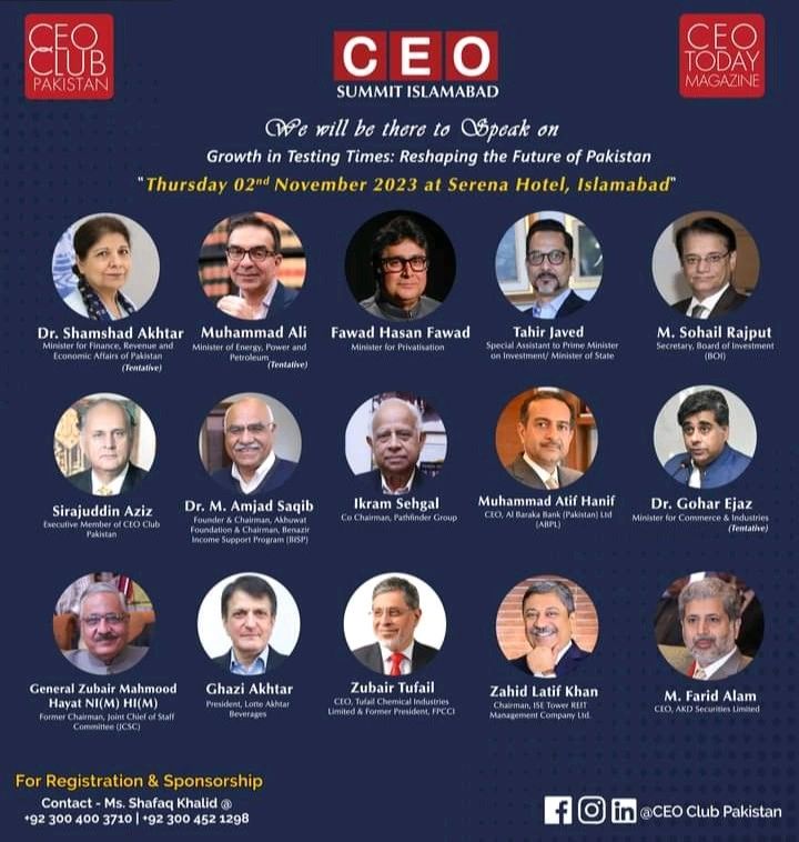 CEO Summit Islamabad: Growth in Testing Times | Ghulam Jillani posted ... CEO Summit Islamabad: Growth in Testing Times | Ghulam Jillani posted ...