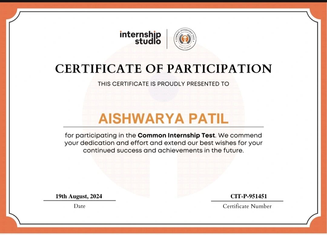 Aishwarya Patil on LinkedIn: Internship Studio internship Aishwarya Patil on LinkedIn: Internship Studio internship