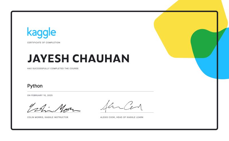 #python #kaggle #learning #coding | Jayesh Chauhan #python #kaggle #learning #coding | Jayesh Chauhan