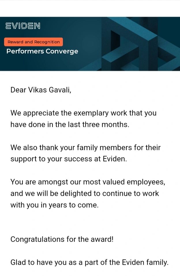 Vikas Gavali on LinkedIn: #eviden #performersconverge # ... Vikas Gavali on LinkedIn: #eviden #performersconverge # ...