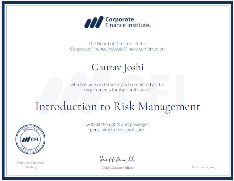 #riskmanagement | Gaurav Joshi #riskmanagement | Gaurav Joshi