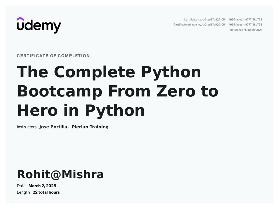 #python #coding #bootcamp #learning #careergrowth #tech | Rohit Mishra #python #coding #bootcamp #learning #careergrowth #tech | Rohit Mishra