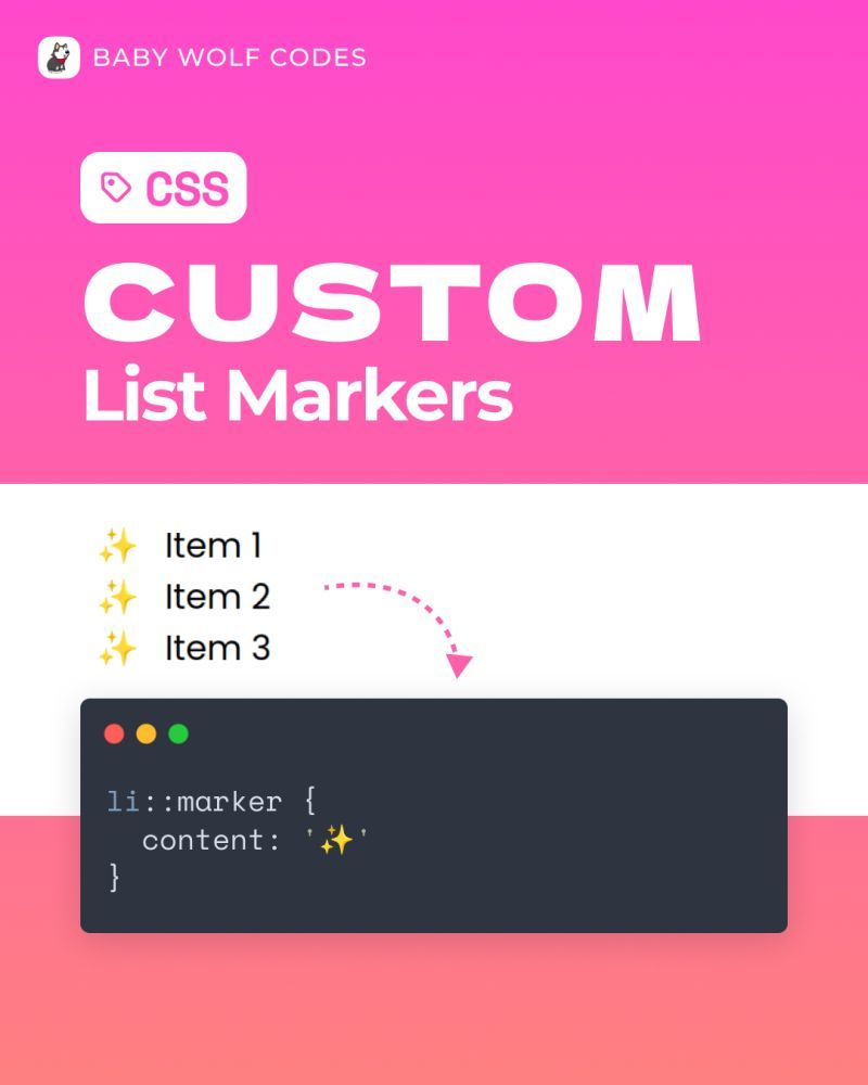 How to create custom list markers in CSS | Shilok K posted on the topic ... How to create custom list markers in CSS | Shilok K posted on the topic ...