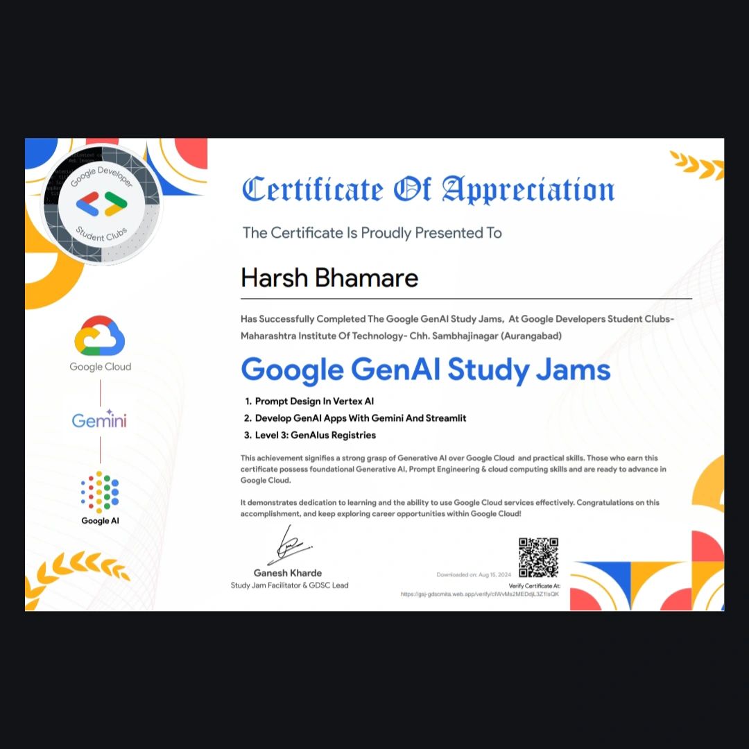 Harsh Bhamare on LinkedIn: #generativeai #aiinnovation #googletech Harsh Bhamare on LinkedIn: #generativeai #aiinnovation #googletech