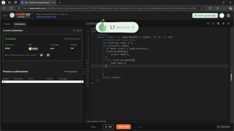 Srideep Kundu on LinkedIn: #day17 #ninjaslayground #codingninjas Srideep Kundu on LinkedIn: #day17 #ninjaslayground #codingninjas