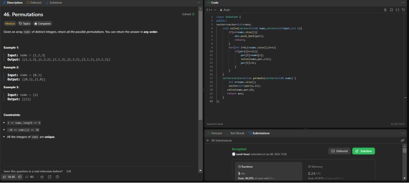 Day46 of #100DayOfCodingChallenge: Permutations II | Sumit Tiwari ... Day46 of #100DayOfCodingChallenge: Permutations II | Sumit Tiwari ...