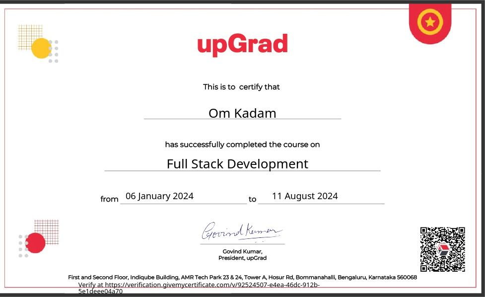Om Kadam on LinkedIn: #fullstackdevelopment #javascript #reactjs # ... Om Kadam on LinkedIn: #fullstackdevelopment #javascript #reactjs # ...