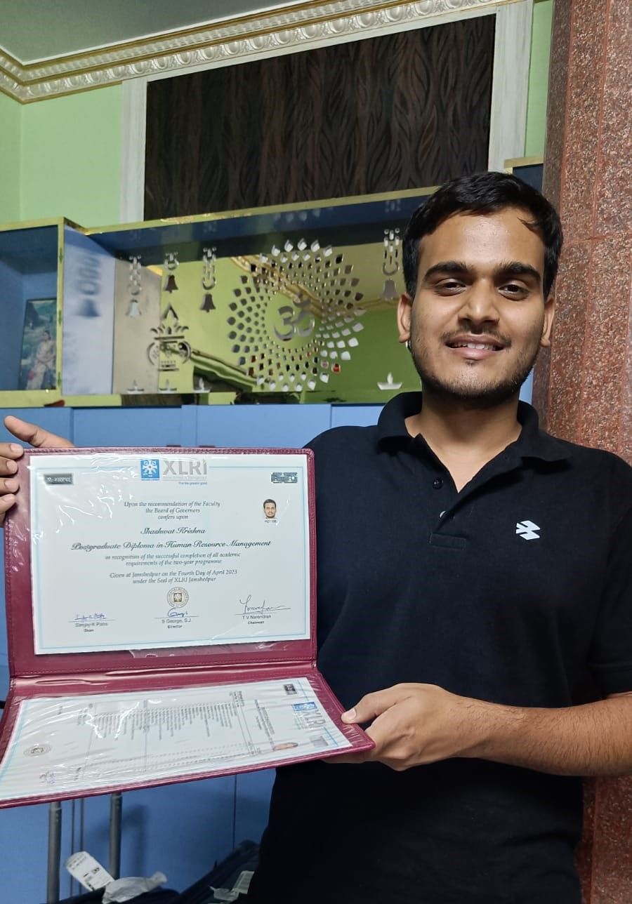 Shashwat Krishna on LinkedIn: #xlrijamshedpur #nit #warangal | 36 comments Shashwat Krishna on LinkedIn: #xlrijamshedpur #nit #warangal | 36 comments