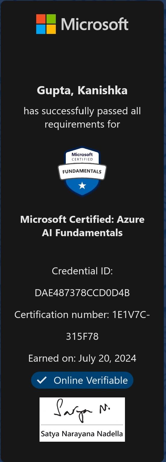 kanishka gupta on LinkedIn: Just earned my Microsoft Certified: Azure ... kanishka gupta on LinkedIn: Just earned my Microsoft Certified: Azure ...