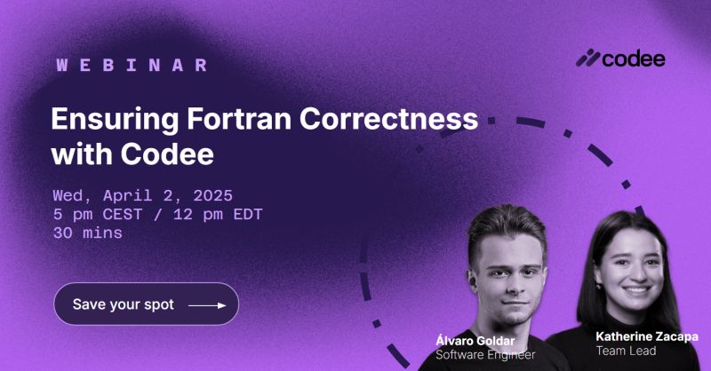 #webinar #fortran #bugs #hpc #softwaredevelopment #correctness | Codee #webinar #fortran #bugs #hpc #softwaredevelopment #correctness | Codee