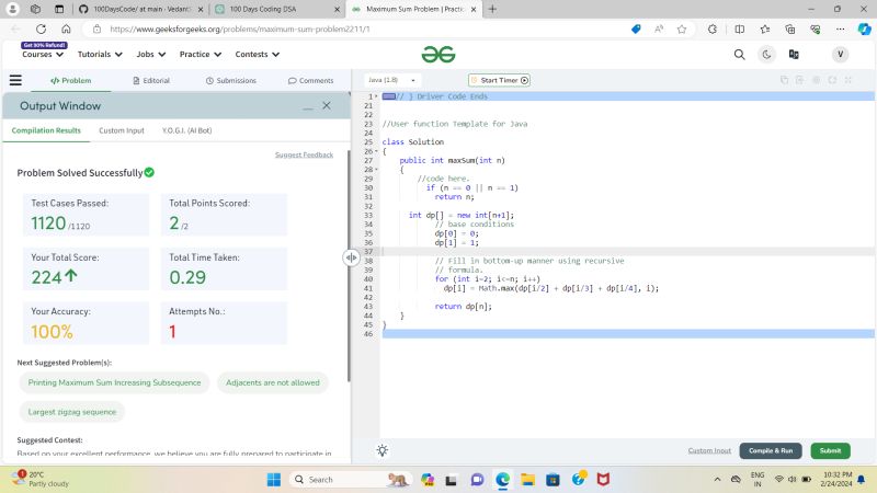 Vedant Satkar on LinkedIn: #day55 #100daysofcode #dsa #codingchallenge ... Vedant Satkar on LinkedIn: #day55 #100daysofcode #dsa #codingchallenge ...
