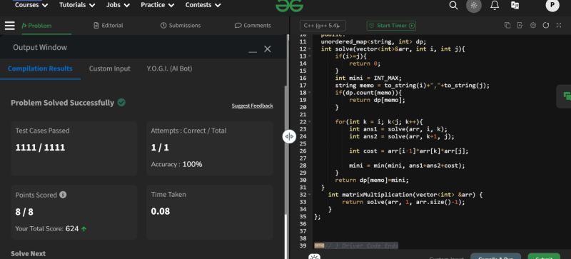 #160daysofcode #dynamicprogramming #matrixmultiplication # ... #160daysofcode #dynamicprogramming #matrixmultiplication # ...