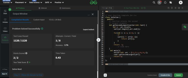 #day1 #gfg160 #problemsolving #codingchallenge #datastructures # ... #day1 #gfg160 #problemsolving #codingchallenge #datastructures # ...