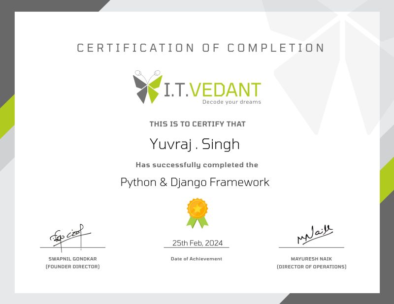 Yuvraj Singh on LinkedIn: #python #django #webdevelopment # ... Yuvraj Singh on LinkedIn: #python #django #webdevelopment # ...