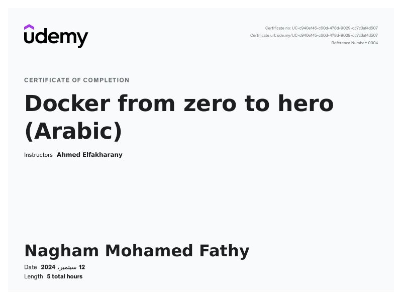 Nagham Mohamed on LinkedIn: #docker #devops #learningjourney #udemy # ... Nagham Mohamed on LinkedIn: #docker #devops #learningjourney #udemy # ...