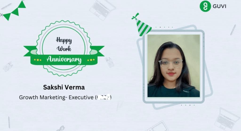Sakshi Verma on LinkedIn: #workplace #guvi #workanniversary #blessed # ... Sakshi Verma on LinkedIn: #workplace #guvi #workanniversary #blessed # ...