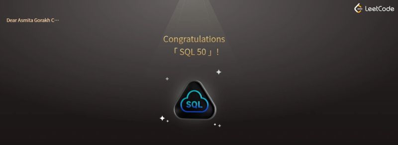 #sql #leetcode #problemsolving #datascience #growthmindset | Asmita Chavan #sql #leetcode #problemsolving #datascience #growthmindset | Asmita Chavan
