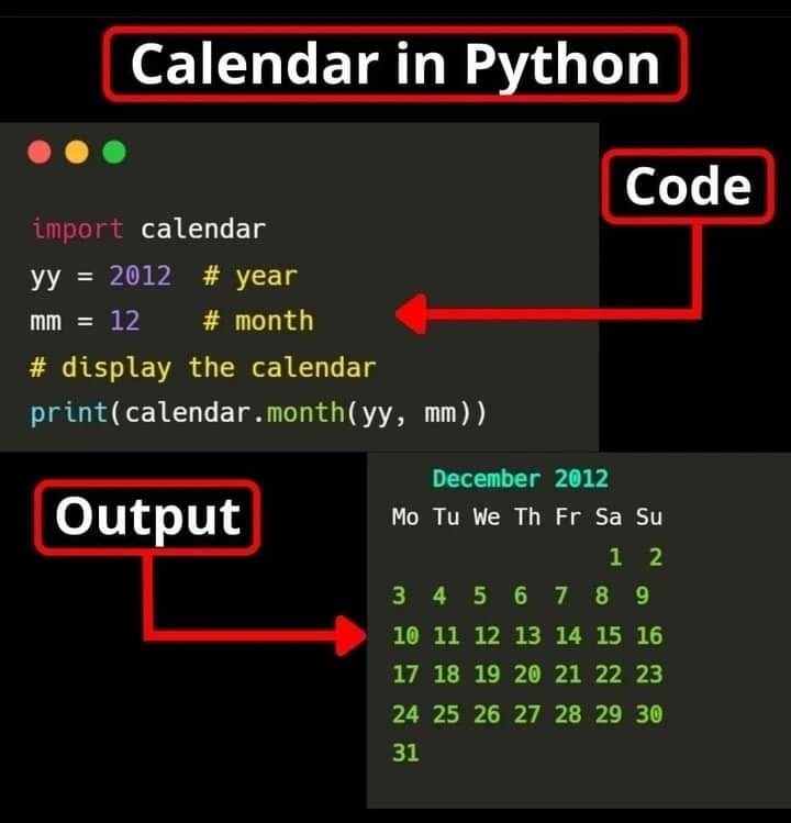 Ihejiadinma Victor on LinkedIn: Simple Calendar in Python 💻 Ihejiadinma Victor on LinkedIn: Simple Calendar in Python 💻
