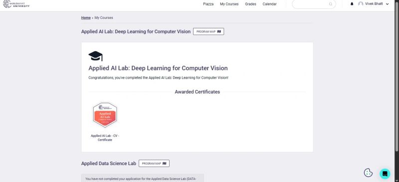 Completed Applied AI Lab: Deep Learning for Computer Vision | Vivek ... Completed Applied AI Lab: Deep Learning for Computer Vision | Vivek ...