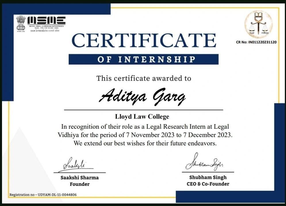 Aditya Garg on LinkedIn: #internshipcompletion Aditya Garg on LinkedIn: #internshipcompletion