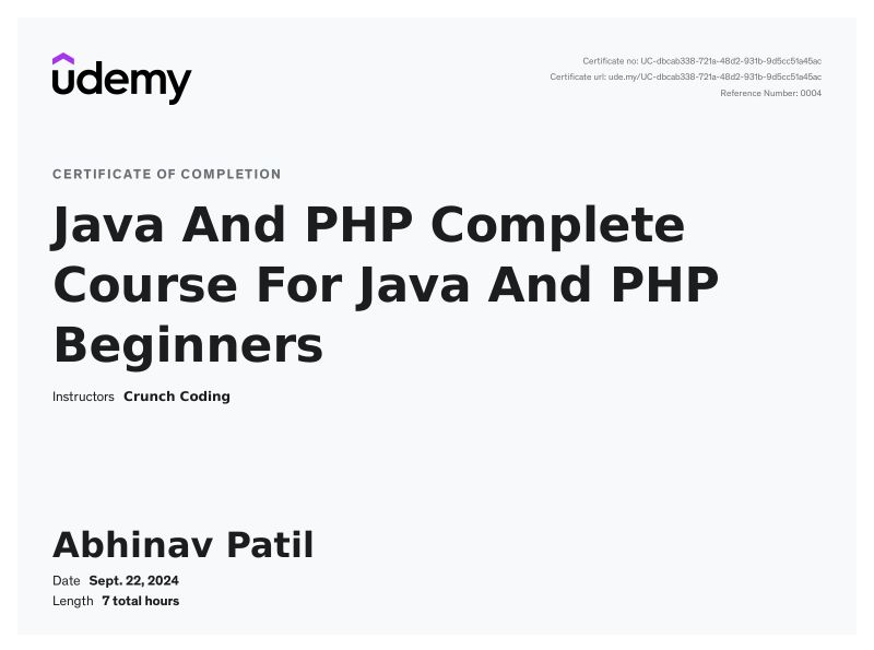 Abhinav Patil on LinkedIn: #java #php #backenddevelopment #coding # ... Abhinav Patil on LinkedIn: #java #php #backenddevelopment #coding # ...