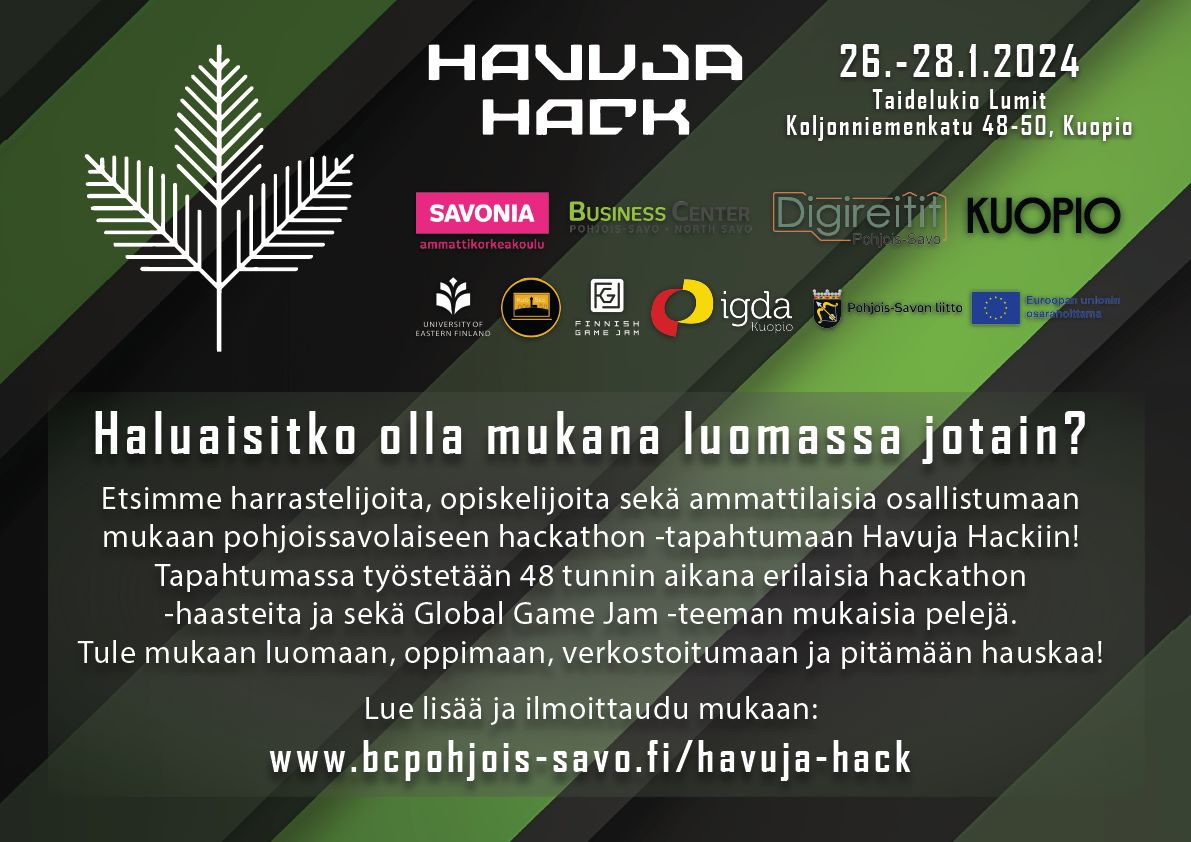 Havuja Hack on Business Center Pohjois-Savon ja sen kumppaneiden ... Havuja Hack on Business Center Pohjois-Savon ja sen kumppaneiden ...