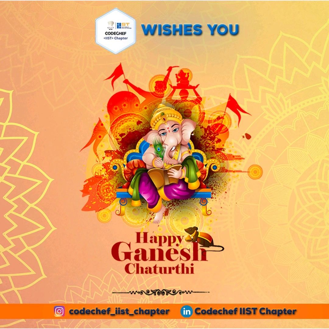 CodeChef IIST Chapter on LinkedIn: #ganeshchaturthi #codechef #wishes # ... CodeChef IIST Chapter on LinkedIn: #ganeshchaturthi #codechef #wishes # ...