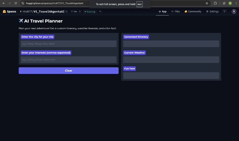 🚀 Recently Built an AI Travel Planner just for fun ! 🔹 Enter a city ... 🚀 Recently Built an AI Travel Planner just for fun ! 🔹 Enter a city ...
