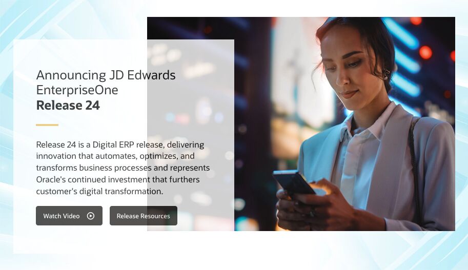 Announcing JD Edwards EnterpriseOne Release 24 | Steltix Announcing JD Edwards EnterpriseOne Release 24 | Steltix