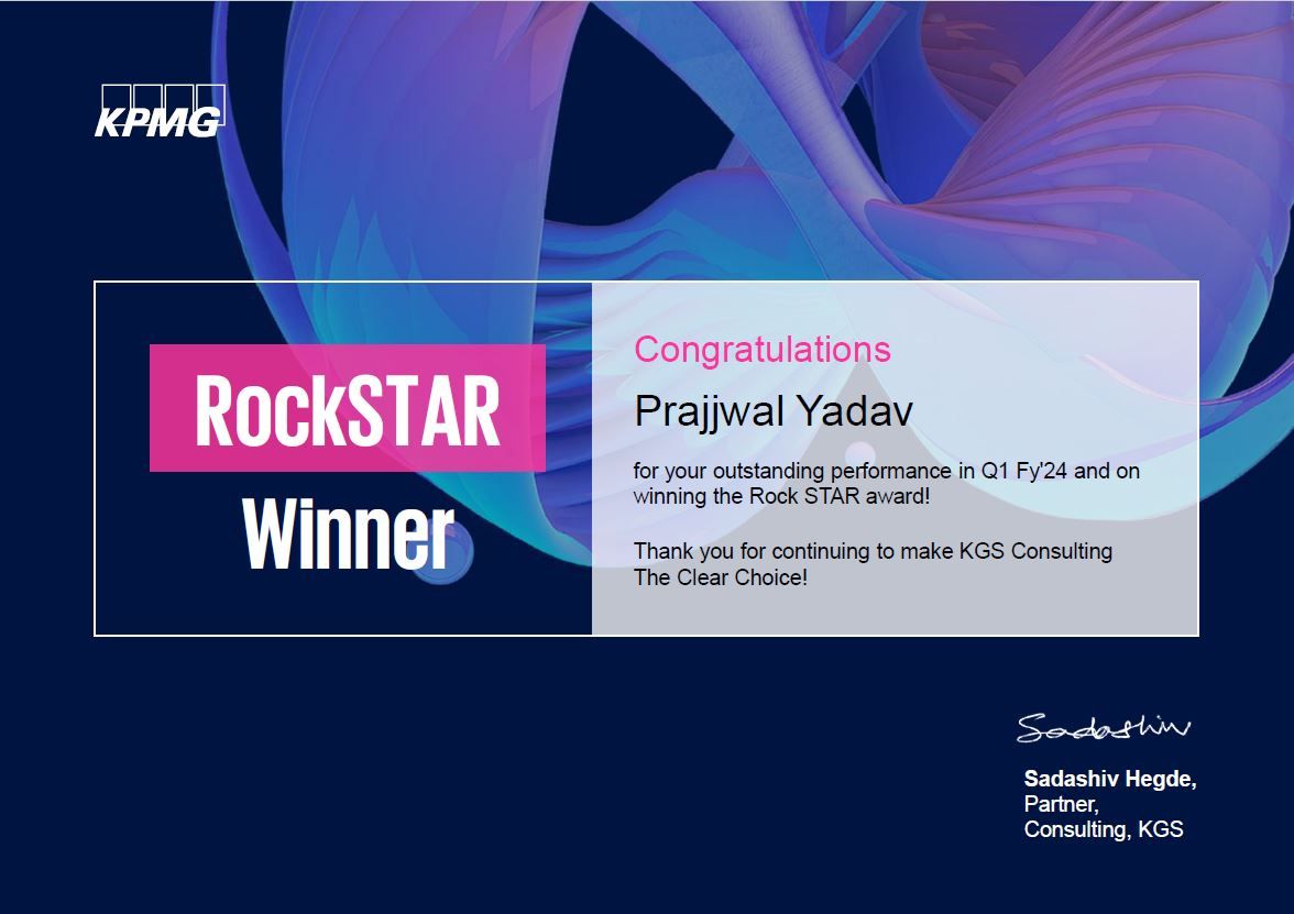 PRAJJWAL YADAV on LinkedIn: #cyber #kpmg #kgs | 16 comments PRAJJWAL YADAV on LinkedIn: #cyber #kpmg #kgs | 16 comments