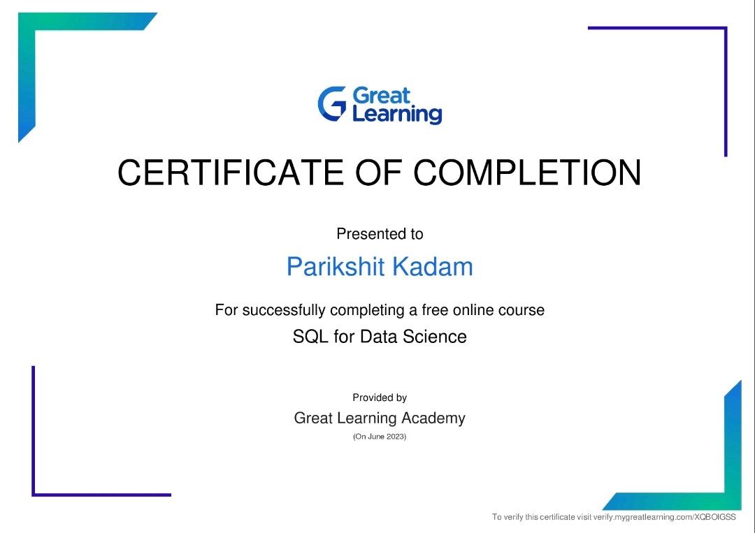 Parikshit Kadam on LinkedIn: #datascience #mysql #dataanalytics #analytics Parikshit Kadam on LinkedIn: #datascience #mysql #dataanalytics #analytics