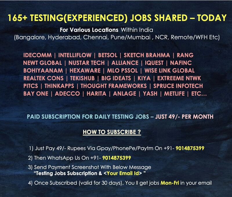 Looking for a job change in #Testing? | Job Curator - Testing Space ... Looking for a job change in #Testing? | Job Curator - Testing Space ...