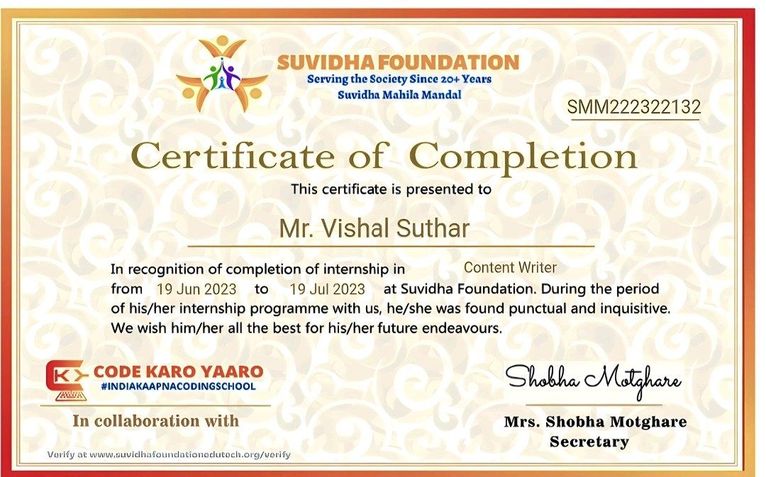 Vishal Suthar on LinkedIn: #suvidhafoundation #codekaroyaaro Vishal Suthar on LinkedIn: #suvidhafoundation #codekaroyaaro