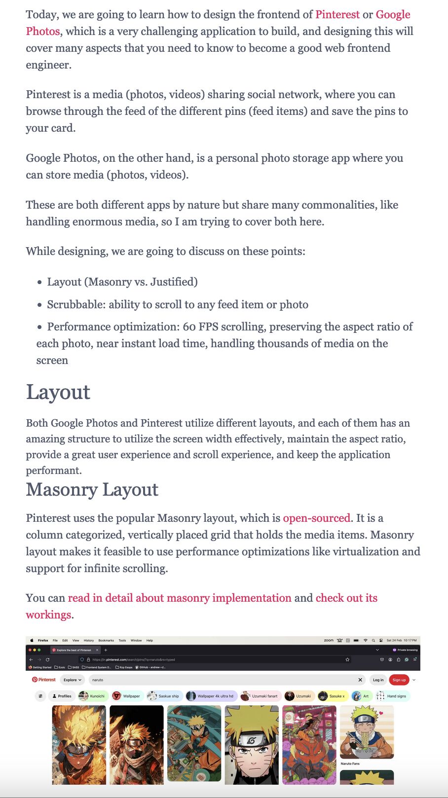 How to design the frontend of Pinterest / Google Photos | Prashant ... How to design the frontend of Pinterest / Google Photos | Prashant ...