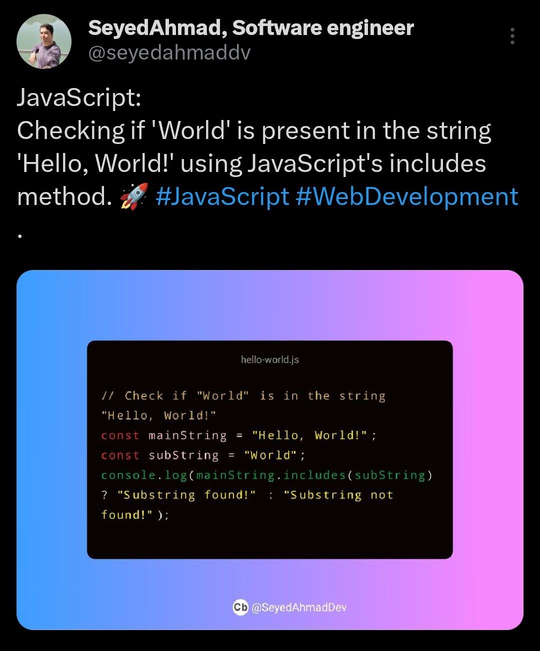 Seyed ahmad gh on LinkedIn: #javascript #webdevelopment #python #coding ... Seyed ahmad gh on LinkedIn: #javascript #webdevelopment #python #coding ...