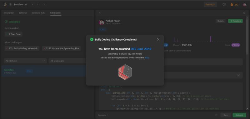Arshad Ansari on LinkedIn: #leetcodechallenge #codingjourney #newbadge Arshad Ansari on LinkedIn: #leetcodechallenge #codingjourney #newbadge
