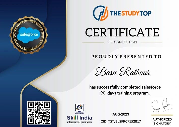 Basu Rathour on LinkedIn: I got a certificate from the study top ... Basu Rathour on LinkedIn: I got a certificate from the study top ...