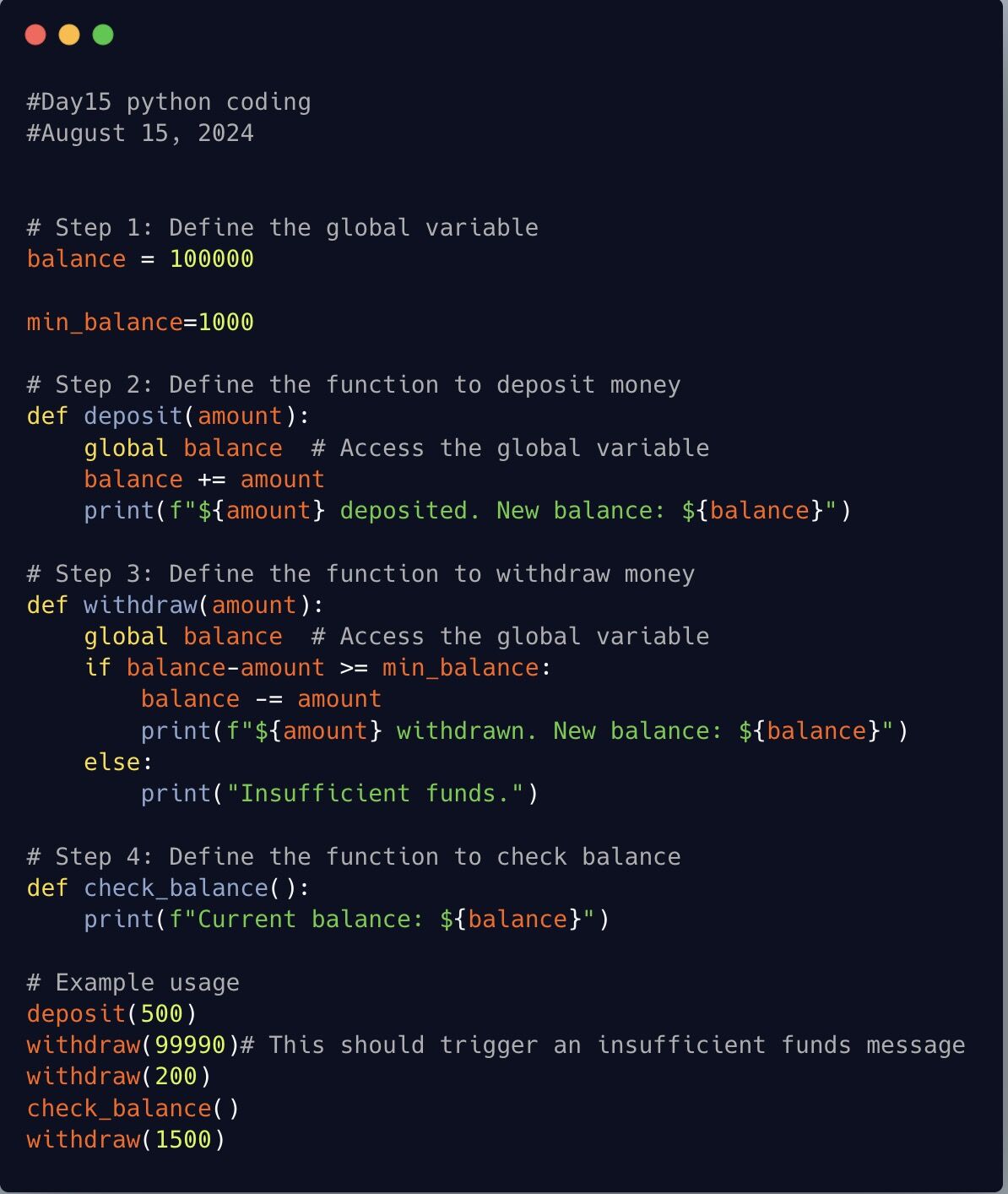 Daily Python Bytes on LinkedIn: 🎯 #Day15 of Python Programming 📅 August ... Daily Python Bytes on LinkedIn: 🎯 #Day15 of Python Programming 📅 August ...