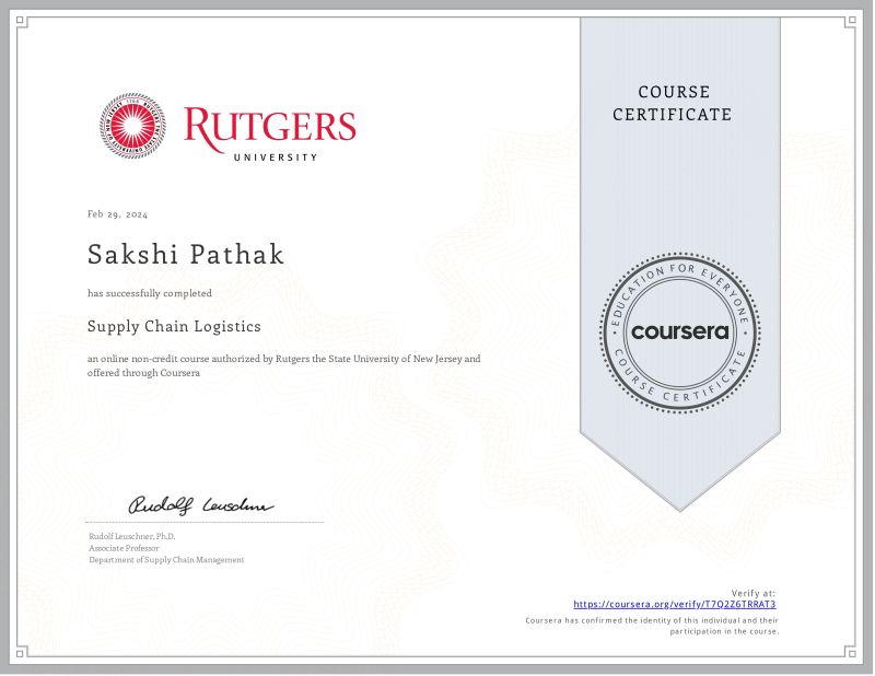 Sakshi Pathak on LinkedIn: #supplychainlogistics #rutgersuniversity # ... Sakshi Pathak on LinkedIn: #supplychainlogistics #rutgersuniversity # ...